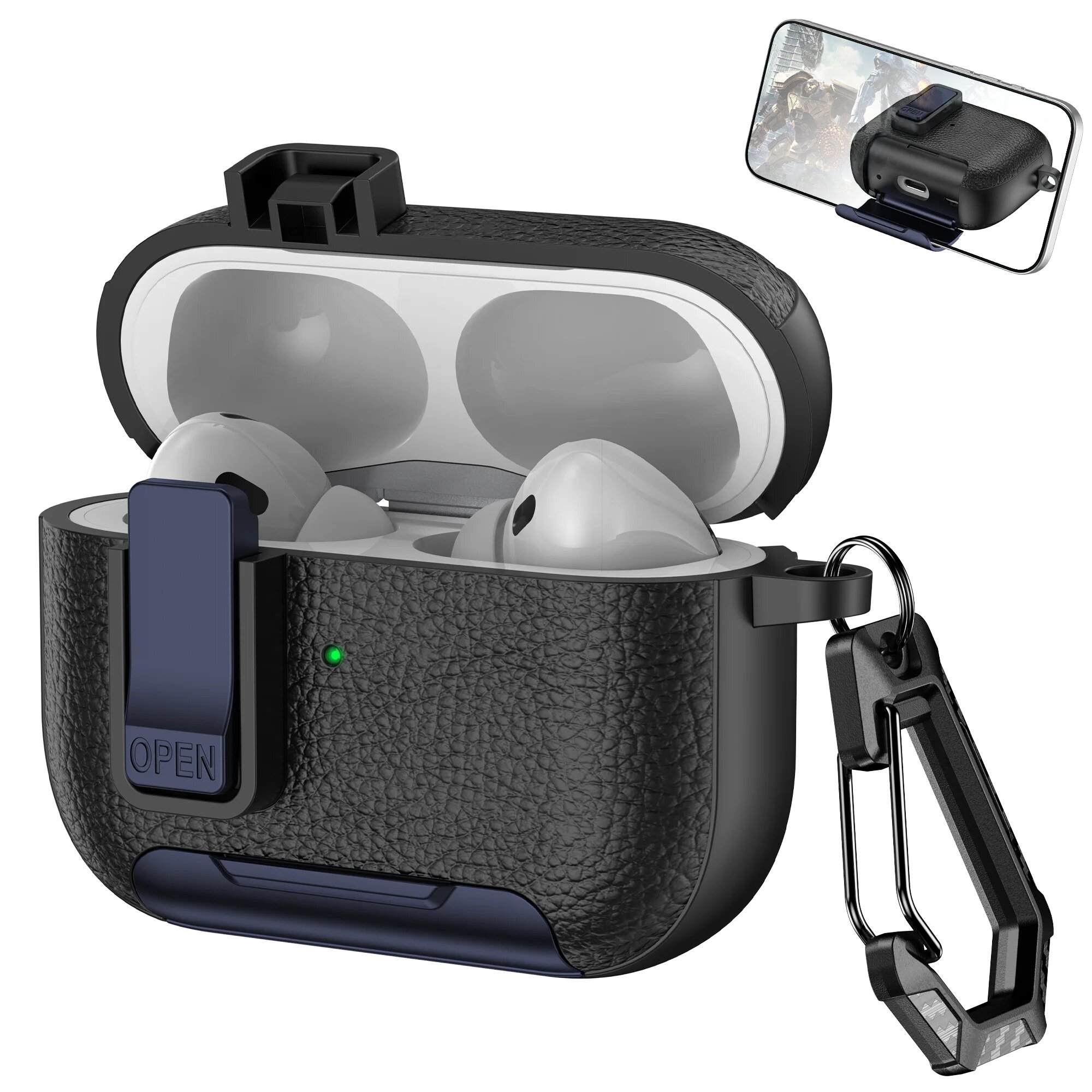 Чехол для AirPods Pro Cortex Черный, For AirPods 4, 8