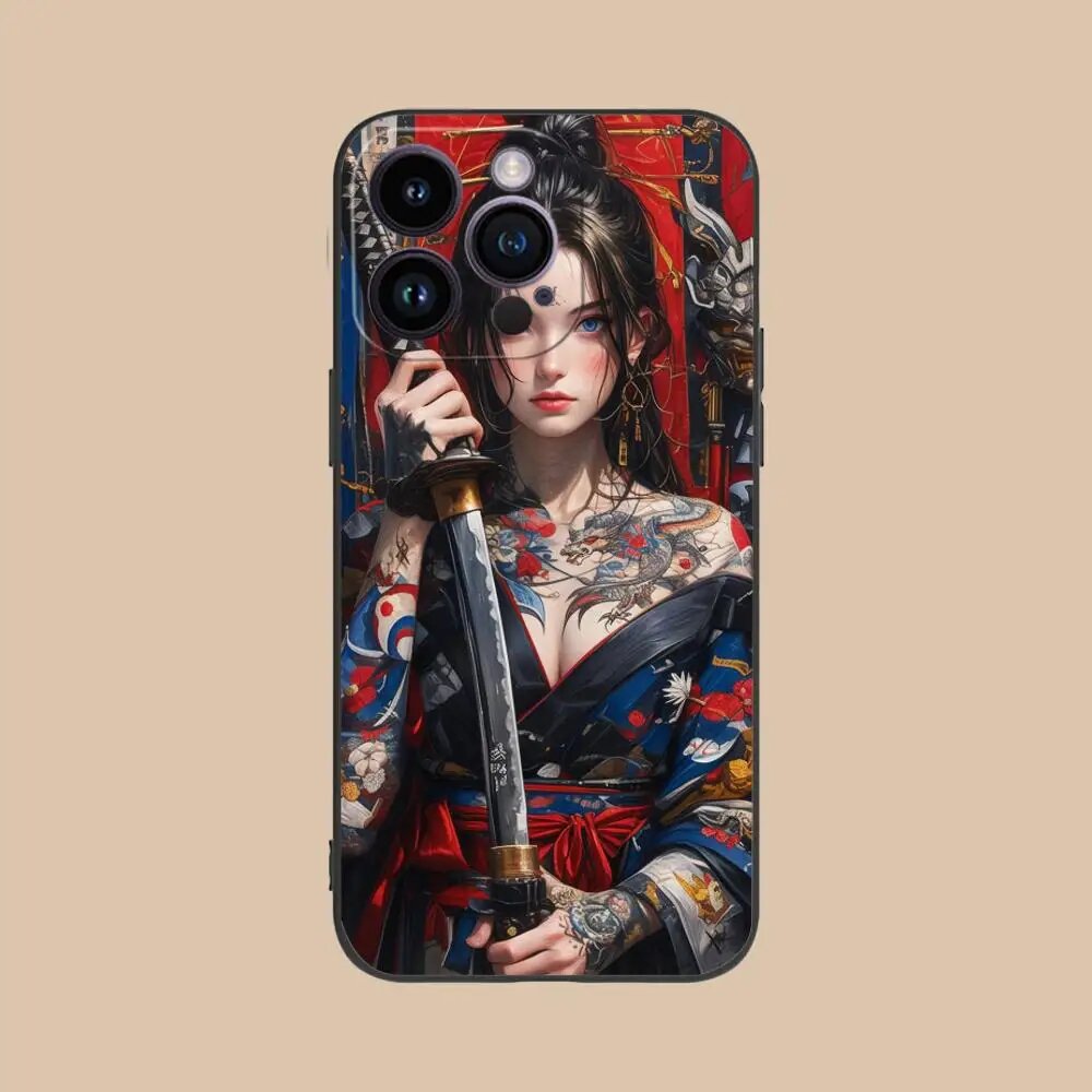 Чехол для мобильного телефона с татуировкой в стиле ретро для iPhone 17, Айфон 14 Про Макс, Black6