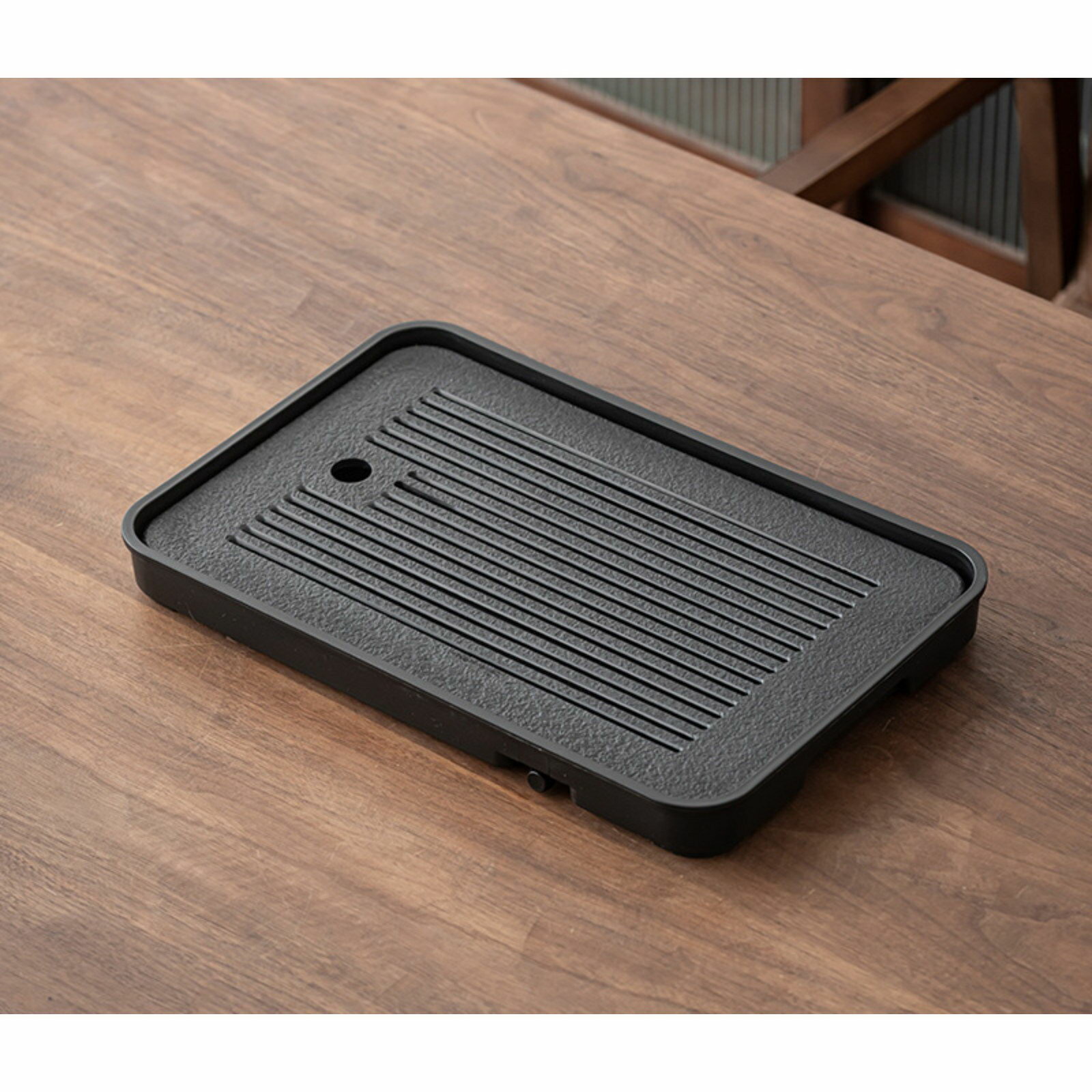 Чабань для чайной церемонии 36x24 см, керамика, чёрный, цвет: чёрный