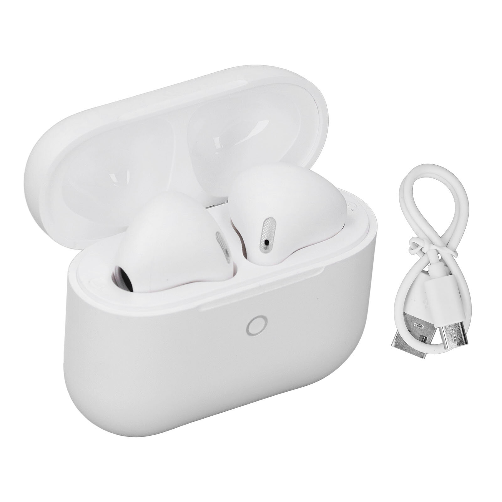 Bluetooth Translator Earbuds Intelligent Noise Reduction 144 Languages Real Time Translation with APP White