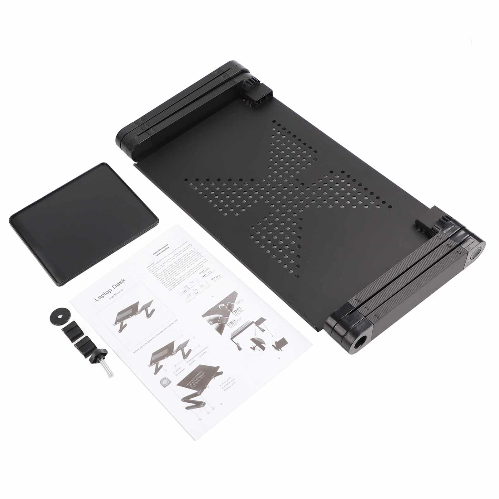 Портативный ноутбук на столовой книжке стола с настольным лотка с держателем мыши черный