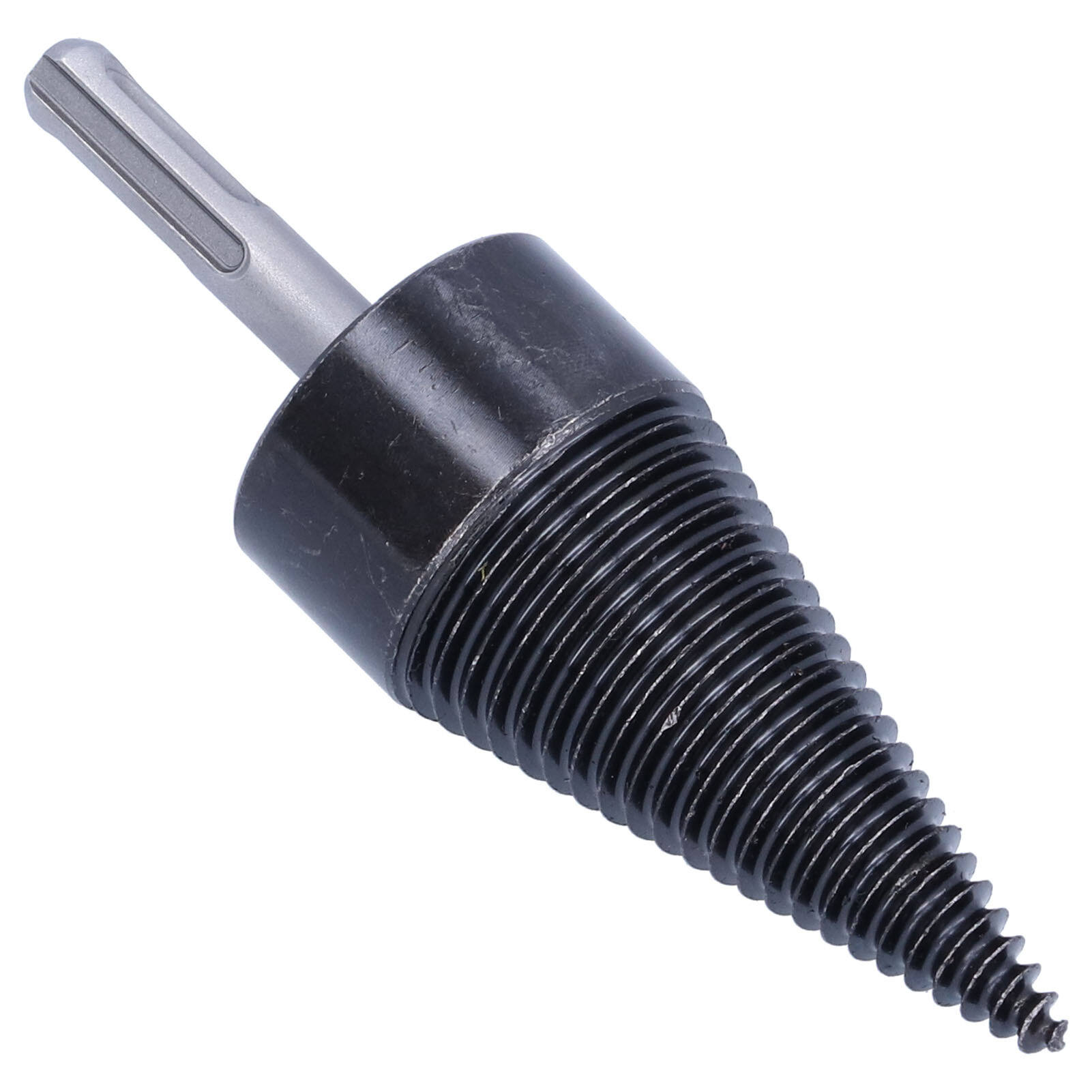 Twist Firewood Splitter Wood Cone Punch Drill Bit Round Shank Split Tool Hardware 42mm L