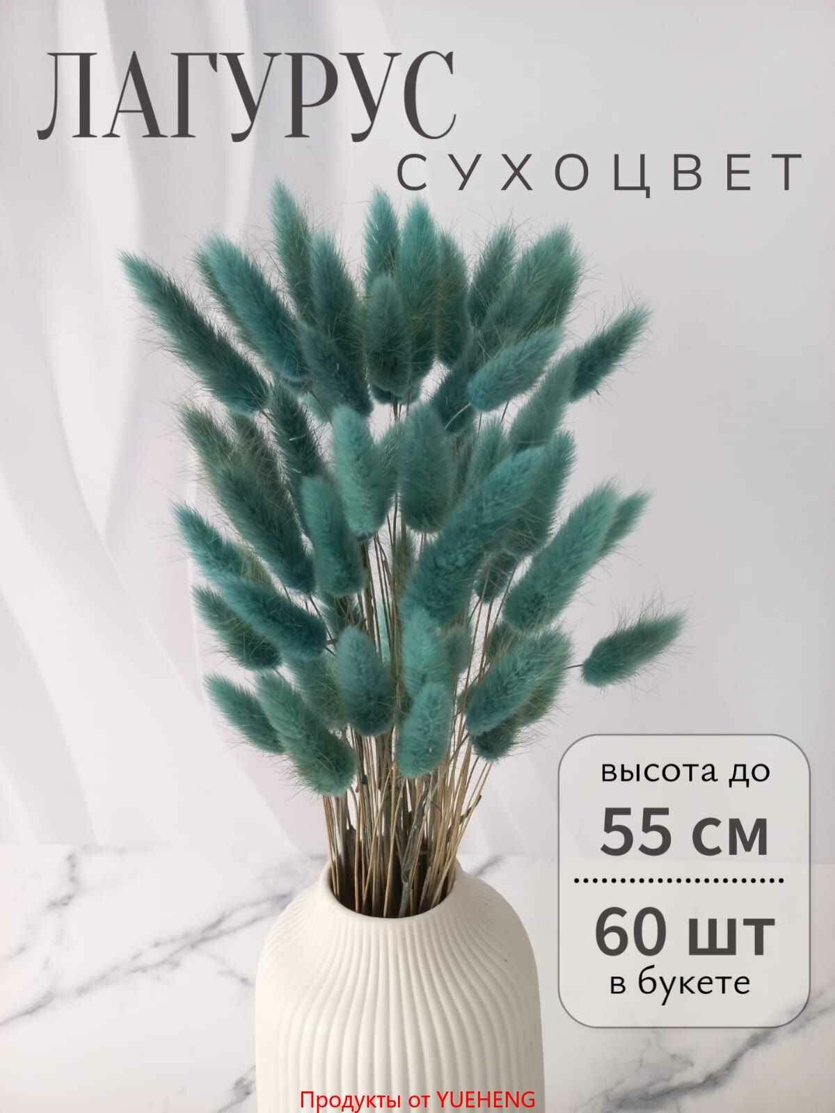 Сухоцветы Лагурус Букет из сухоцветов Лагурус 55 см