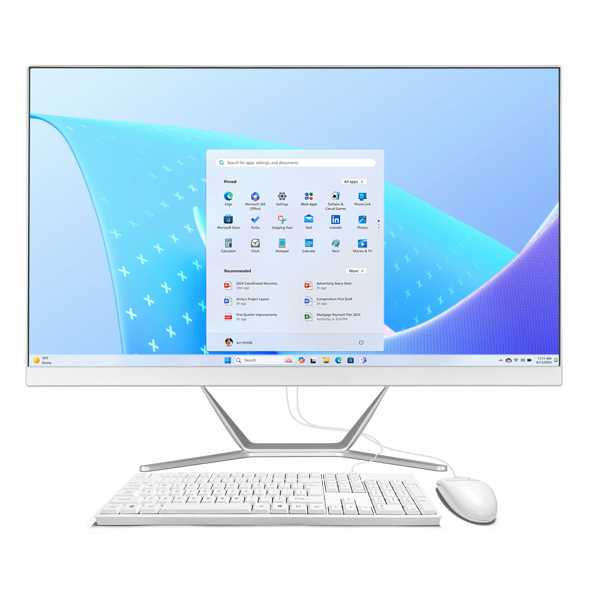 27" Моноблок Intel Core i5-6500(3.2 ГГц), RAM 16 ГБ, SSD 1024 ГБ, Windows 10 Pro, мышк клавиатура
