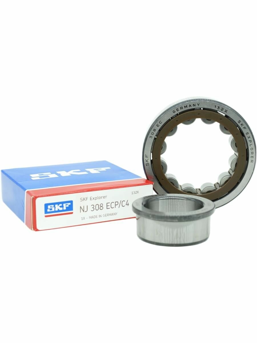 Подшипник NJ 308 ECP/C4 SKF (42308Е) 40x90x23 мм роликовый цилиндрический