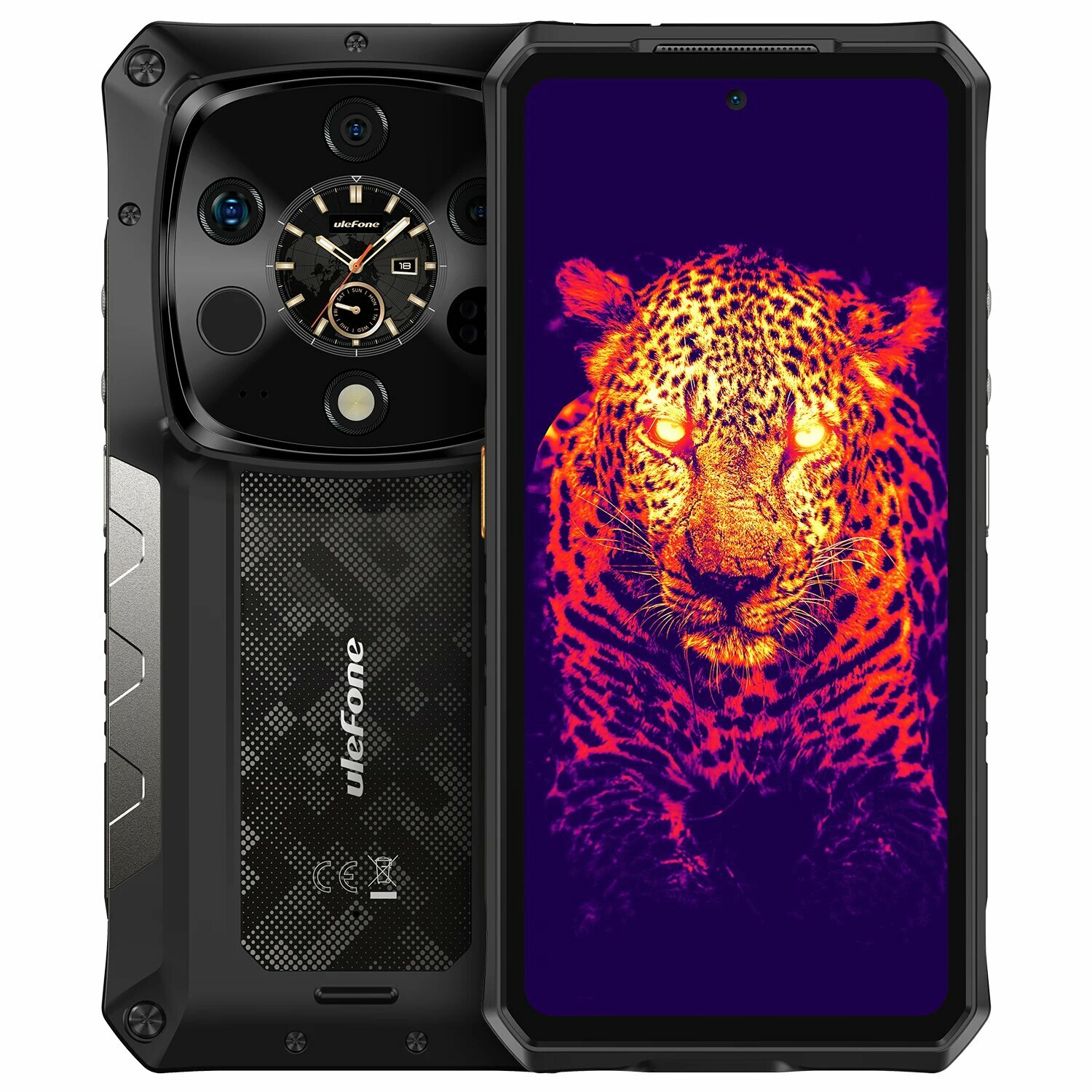 Ulefone Armor 28 Ultra 5G AI Тепловизионный защищенный смартфон с 1 ТБ ПЗУ, 32 ГБ ОЗУ, Dimensity 9300 AMOLED 6,67 дюйма