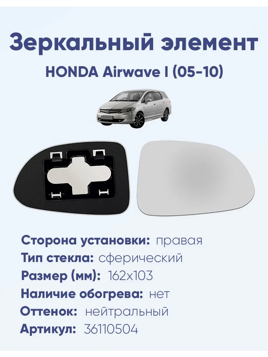 Зеркальный элемент правый HONDA Airwave I (05-10)A36110504