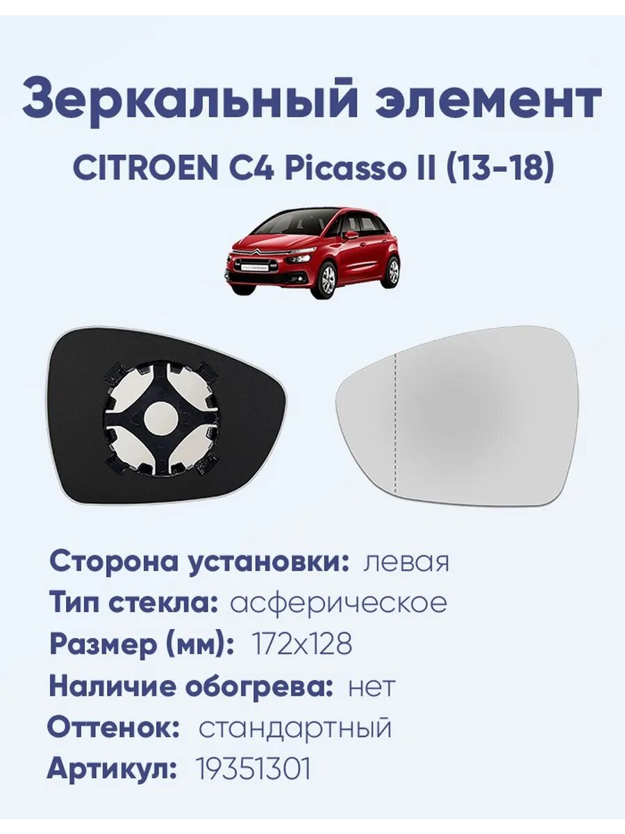 Зеркало CITROEN C4 Picasso II (13-18) 19351301