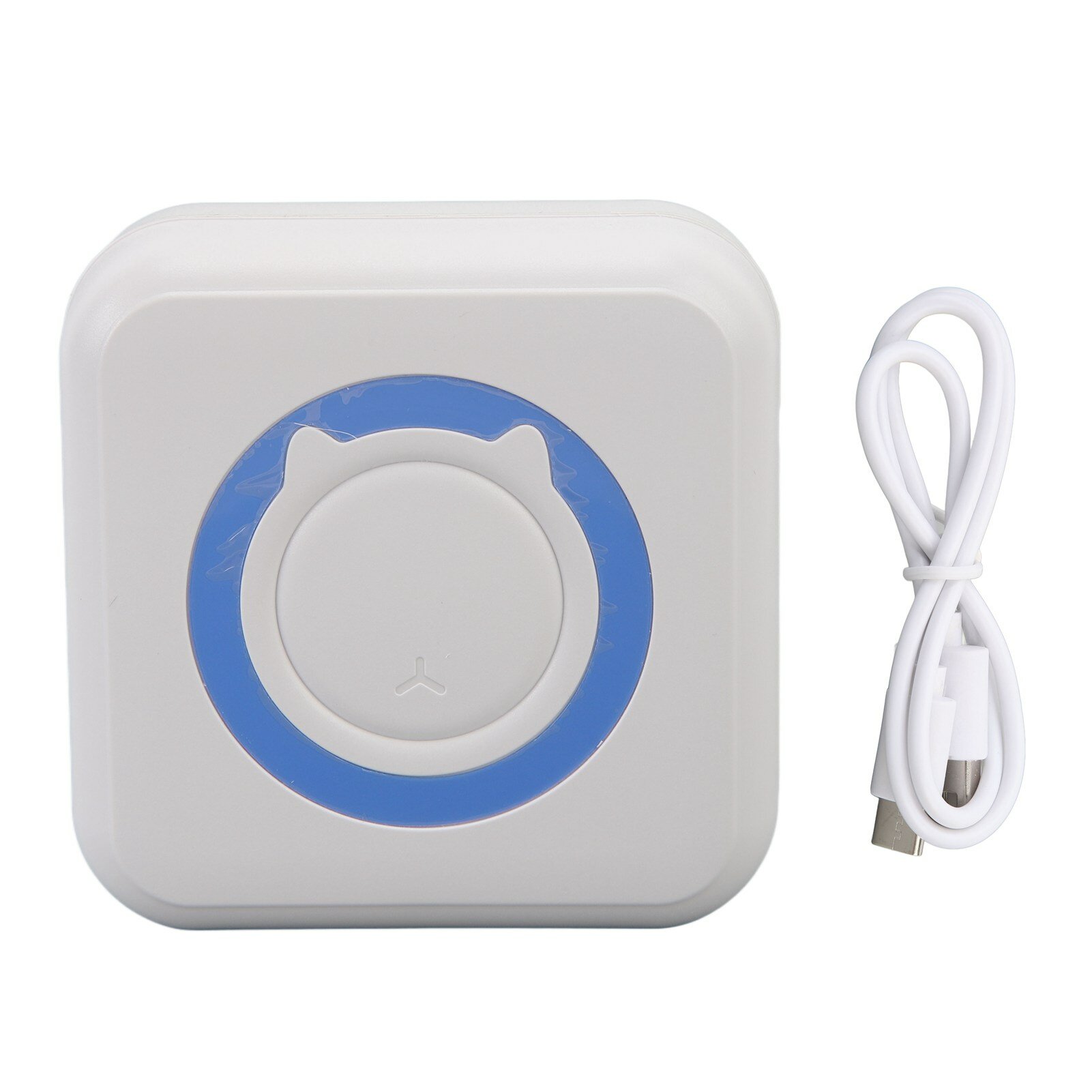 Карманный принтер, мини-принтер, Bluetooth, термопринтер без чернил, для учебы, черно-белые фотографии для iOS и Android, синий и белый