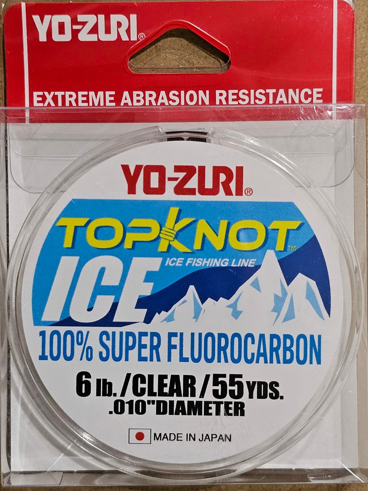 Леска флюорокарбон Yo-Zuri Topknot Ice Fluorocarbon 100% 50м Clear 6Lbs (0.254 мм)