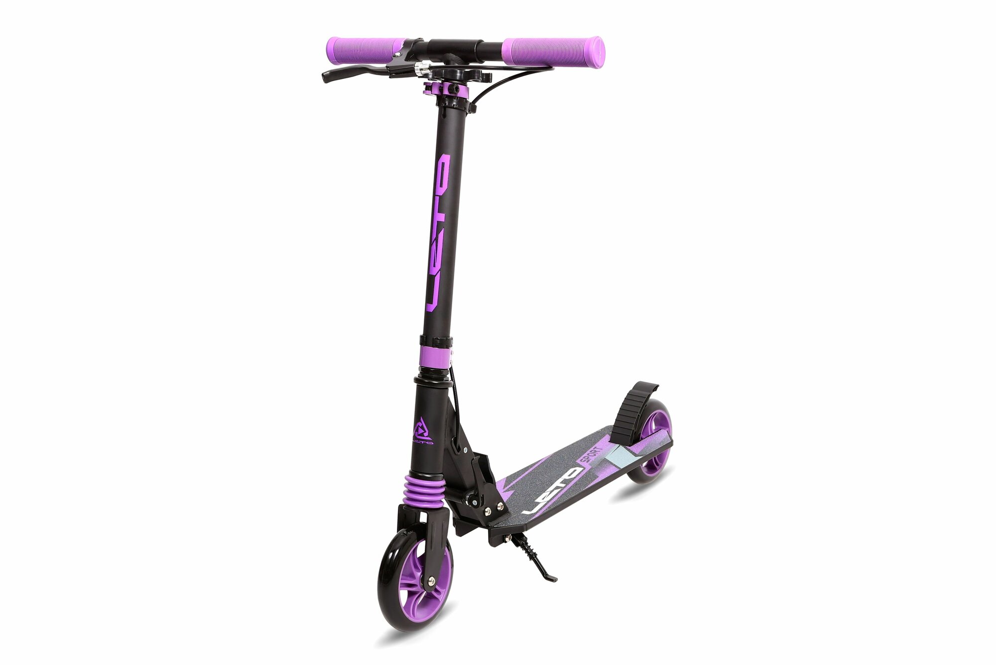 Самокат складной LETO алюм, 145 мм, передний амортизатор, ручной тормоз, до 80 кг