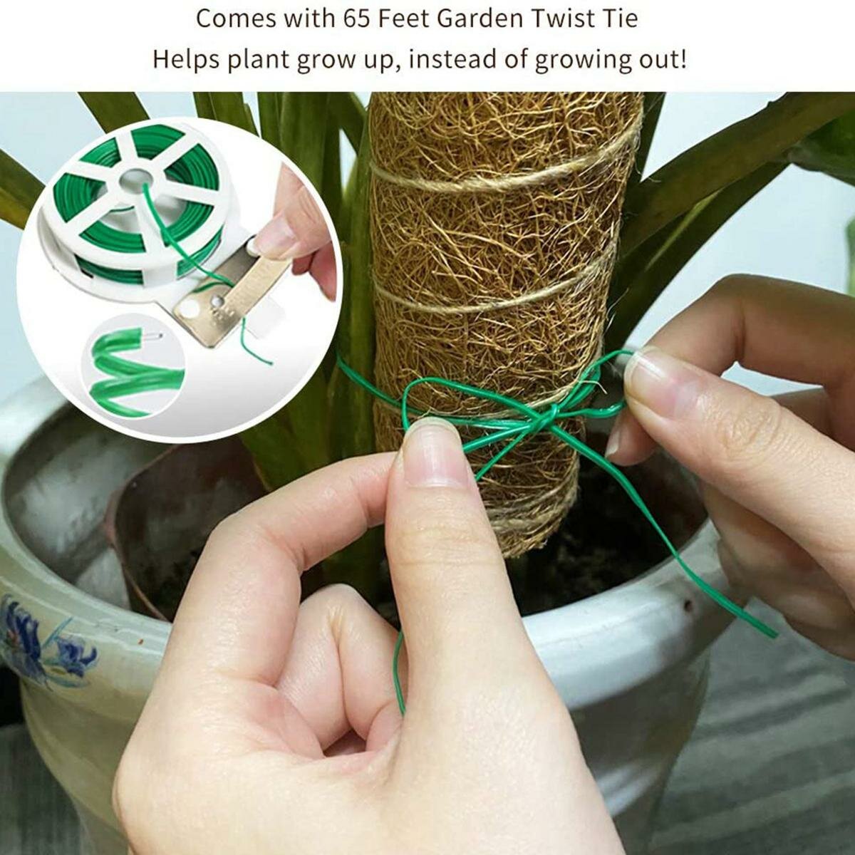 Удлинительный столб для тотема из кокосового мха - 4 x 15,7 дюйма, тотемный столб из кокосового мха 1 x 20 м, садовый ст