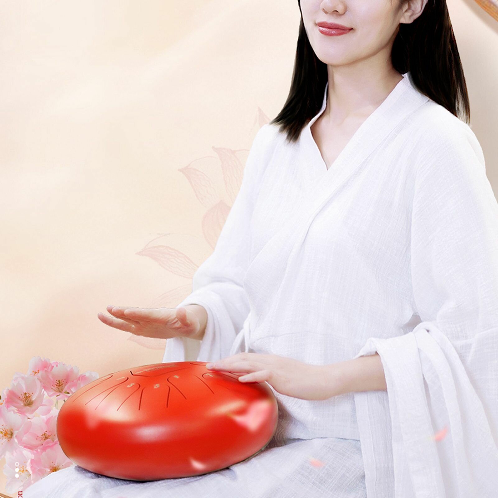 10-дюймовый стальной барабан для языка, 11 нот, барабан для хэндпана с молоточком, медиаторы для пальцев, перкуссия для медитации и йоги