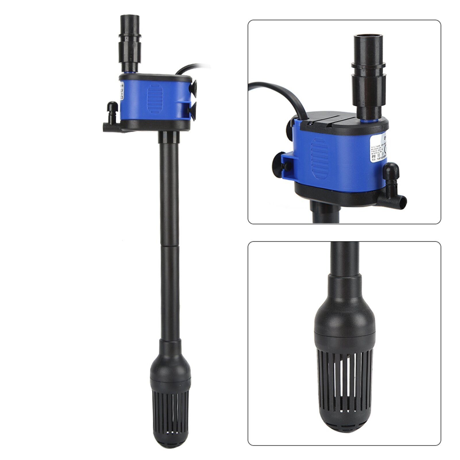 ZY VS 3 в 1 аквариумный бесшумный фильтр погружной насос для аквариума кислородная аэрация CN Plug 220-240 В