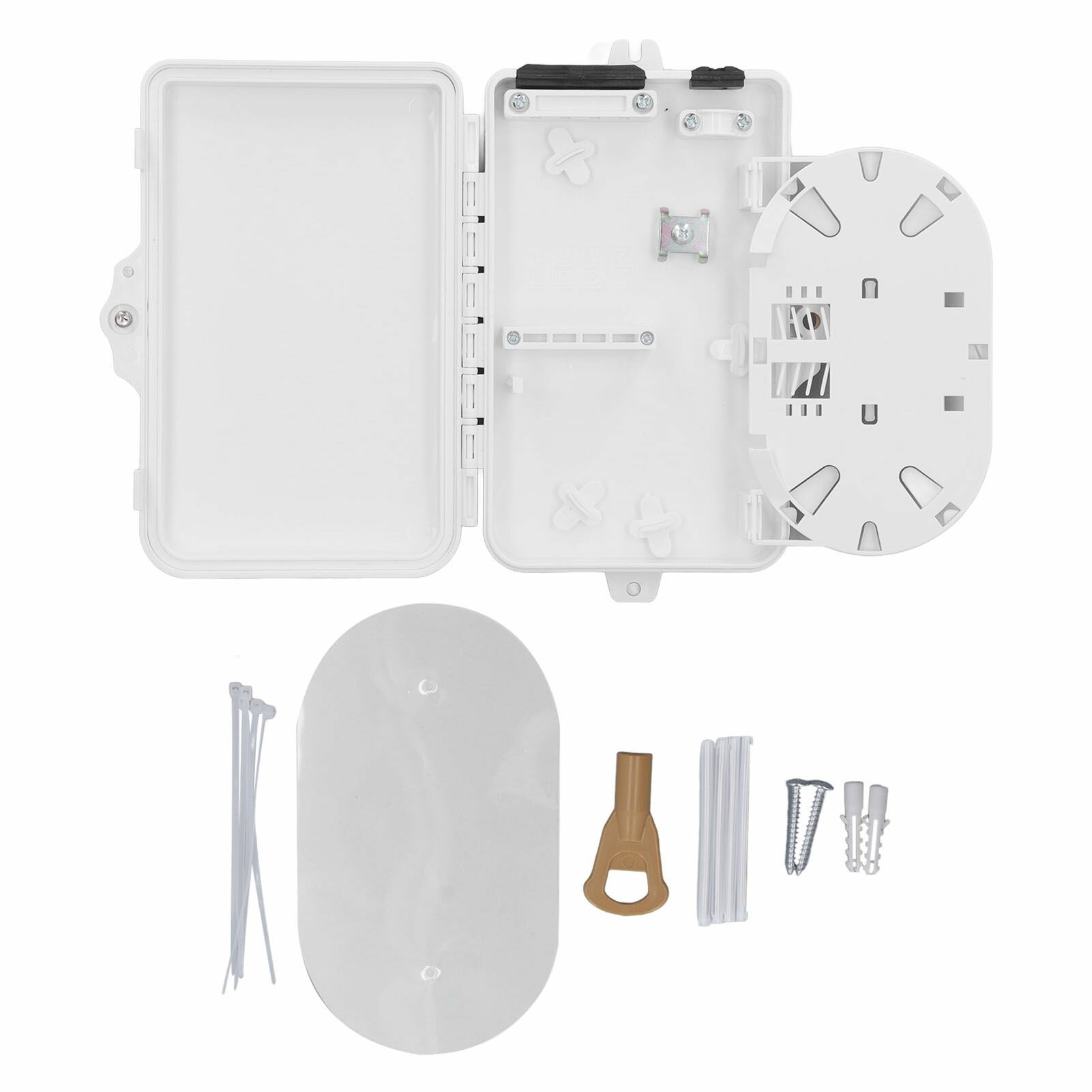 Волоконно-распределительная коробка 4 ядра IP65 Водонепроницаемая настенная оптоволоконная клеммная коробка для внутреннего и наружного применения