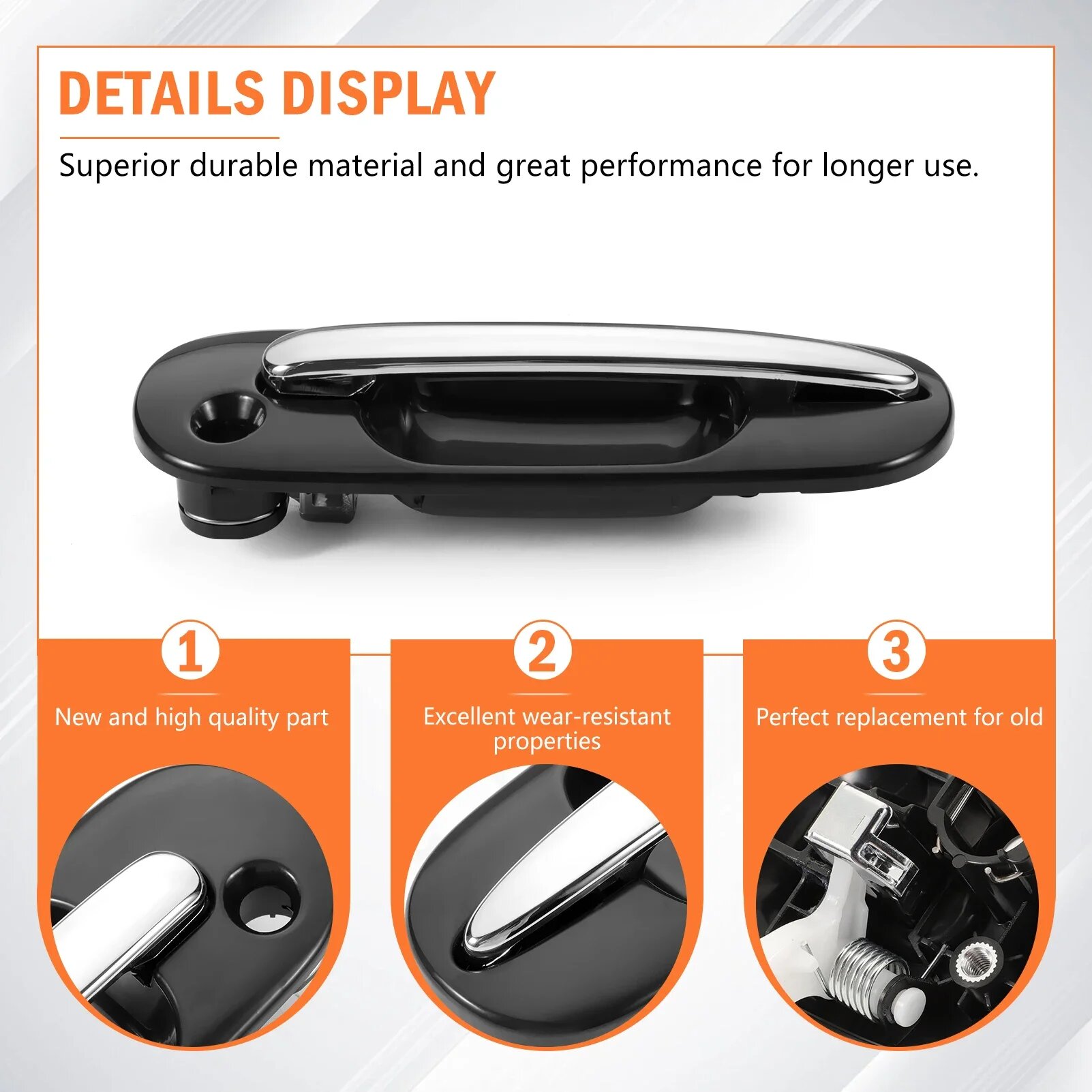 72140ST0J02 4 шт, набор внешних дверных ручек с черным хромированным покрытием 72180ST0J02 для Honda CR-V CRV 1997 1998 1999 2000 2001