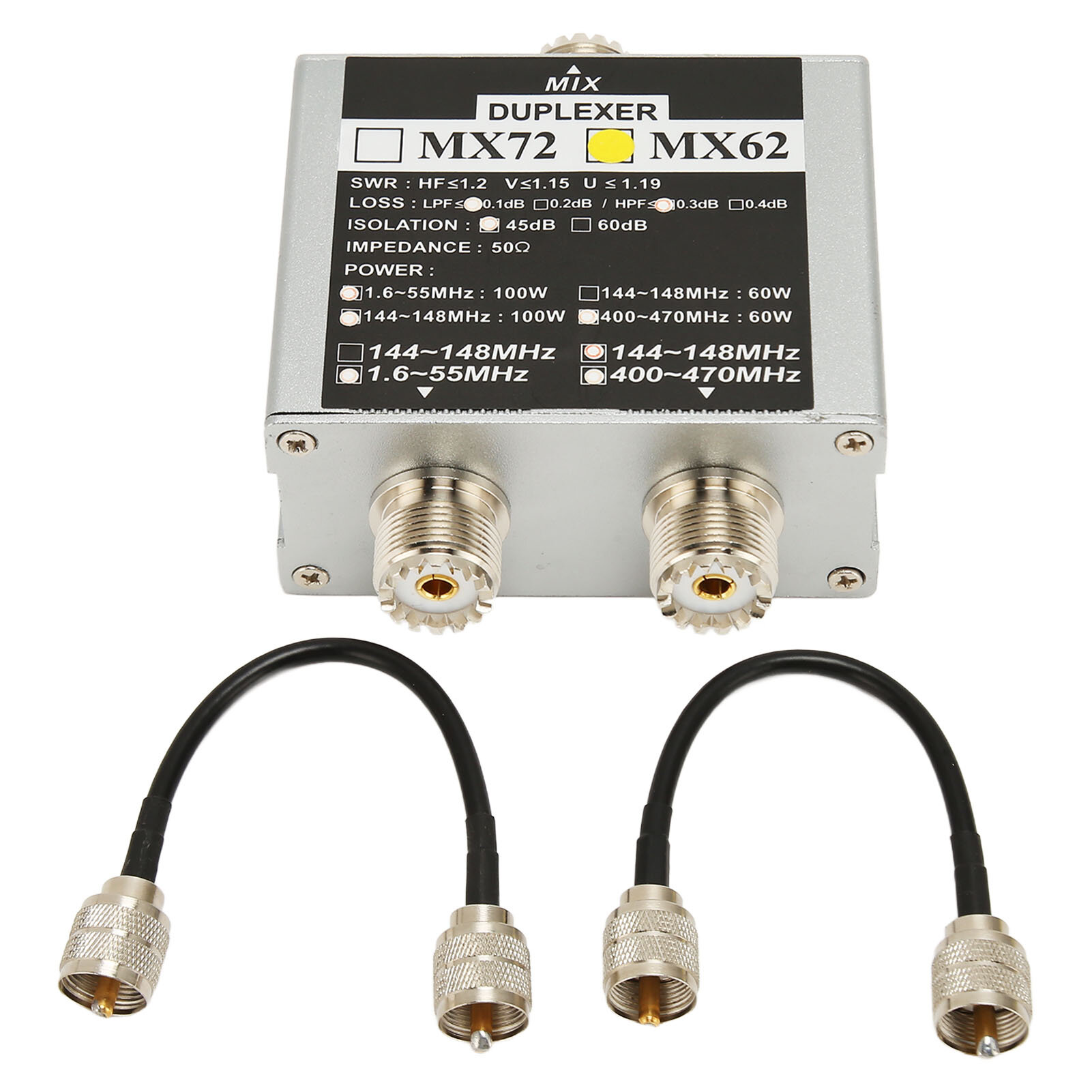Antenna Combiner VHF UHF HF Шорт -волна 3 полоса транзита
