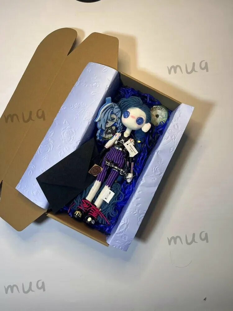 Кукла Джинкс Аркейн ручной работы премиум-класса Эксклюзивная коллекционная игрушка (Handmade Jinx Arcane Doll, Luxe Collectible Art Toy)