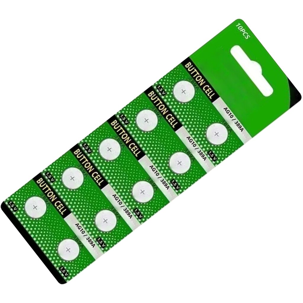 10шт, кнопочная батарея lr1130 LR1131 AG10
