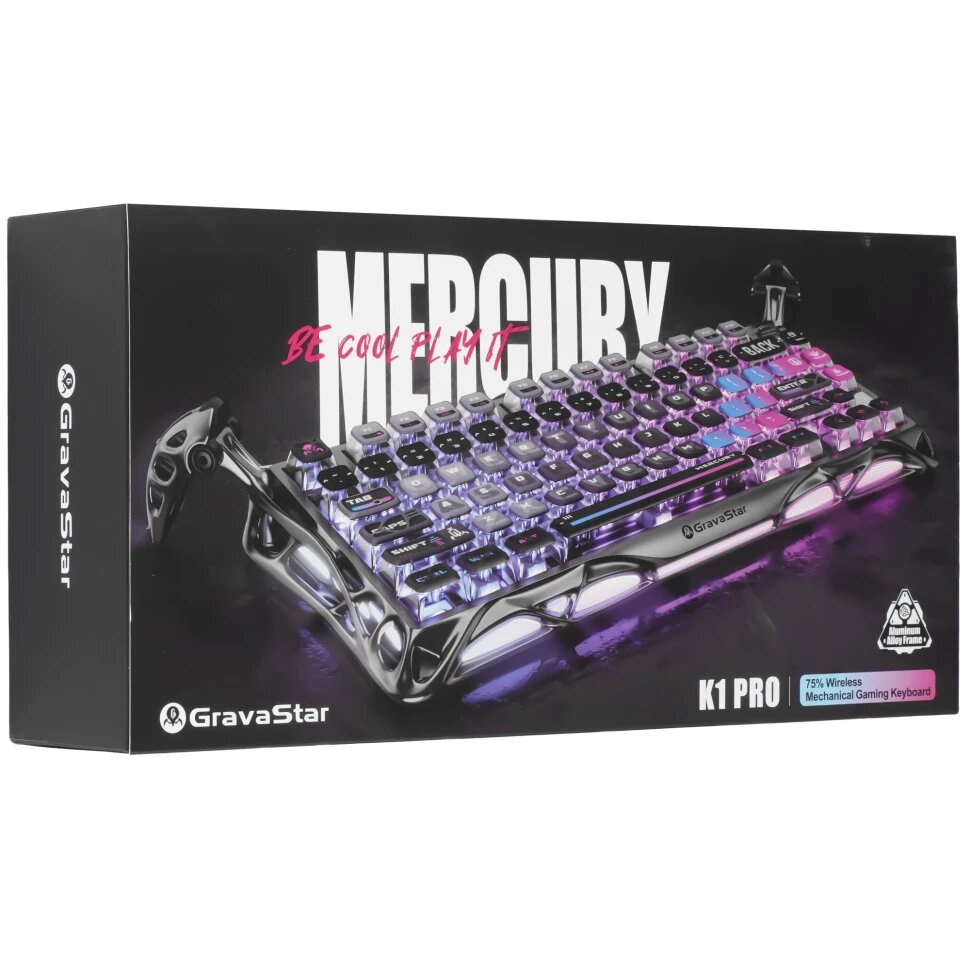 Клавиатура проводная + беспроводная Gravastar Mercury K1 Pro Cyberpunk, черный