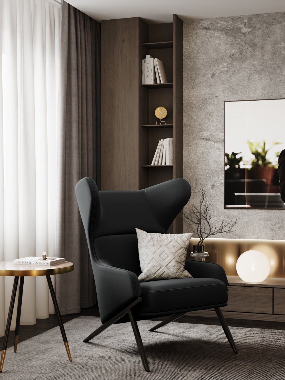 Кресло дизайнерское в современном стиле VESPA, велюр 70х90х70