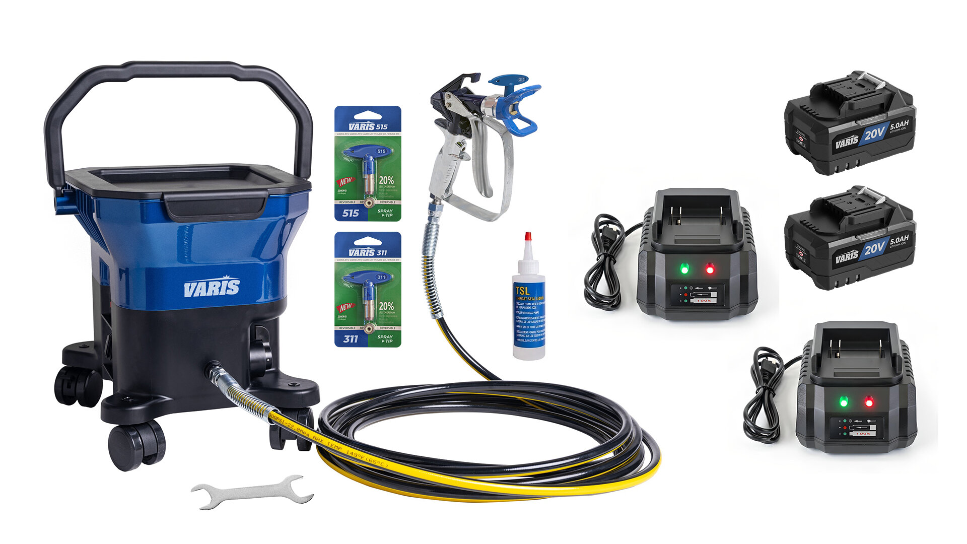 Безвоздушный портативный аккумуляторный окрасочный аппарат VARIS M-PRO-2