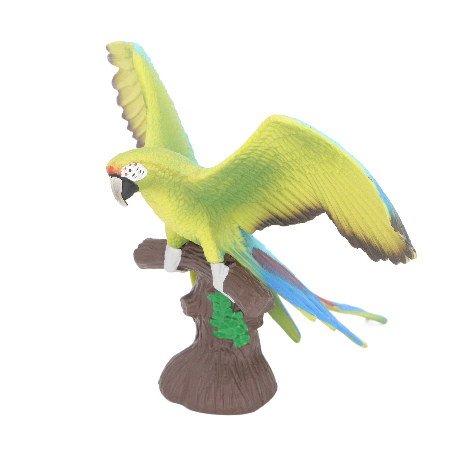 Декоративная фигурка попугая с реалистичной основой из пня с яркими деталями Декоративная фигурка животного-попугая Тип игрушки 1