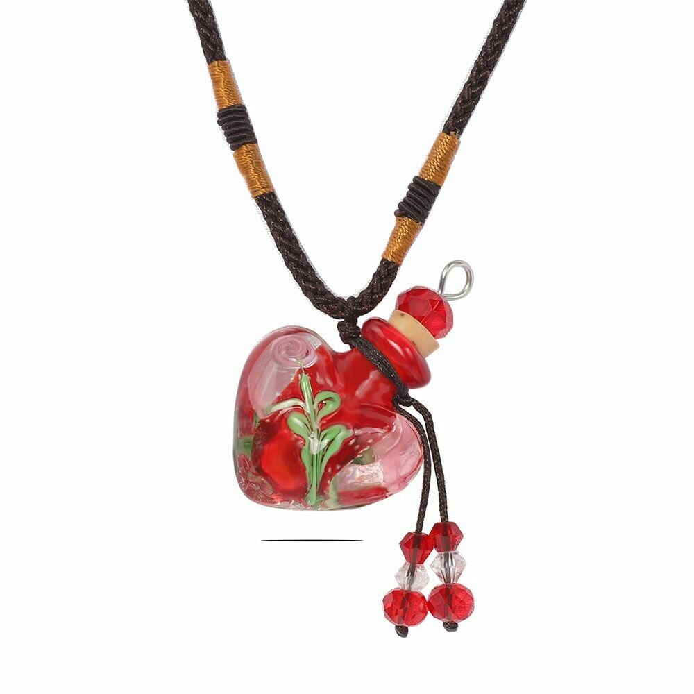 Аромакулон для эфирных масел на шею, кулон на цепочке/Бутылки с духами и эфирным маслом