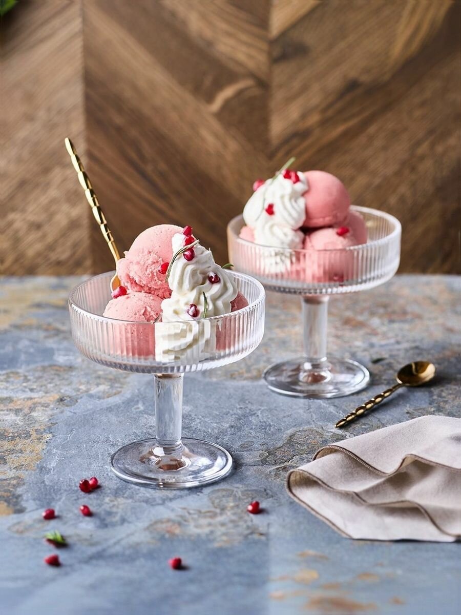 La Rochere набор бокалов, креманок "OUESSANT" 2 шт, 330 мл. Коробка подходит для подарка. Для коктейлей, шампанского, мороженного, десерта. (Франция)