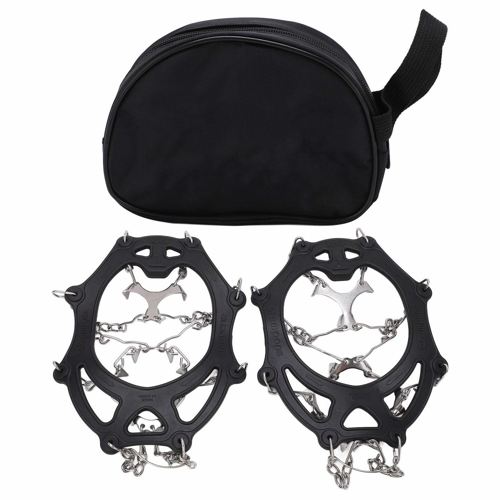 Шт. уличные кошки для альпинизма с 12 зубьями, кошки из нержавеющей стали, снежные противоскользящие бахилы, размер BlackM