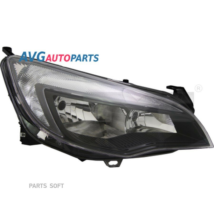 Фара электрорегулировка+корректор черный отражатель 10-13 левая TYC от официального дистрибьютора, AVG, артикул 50530123
