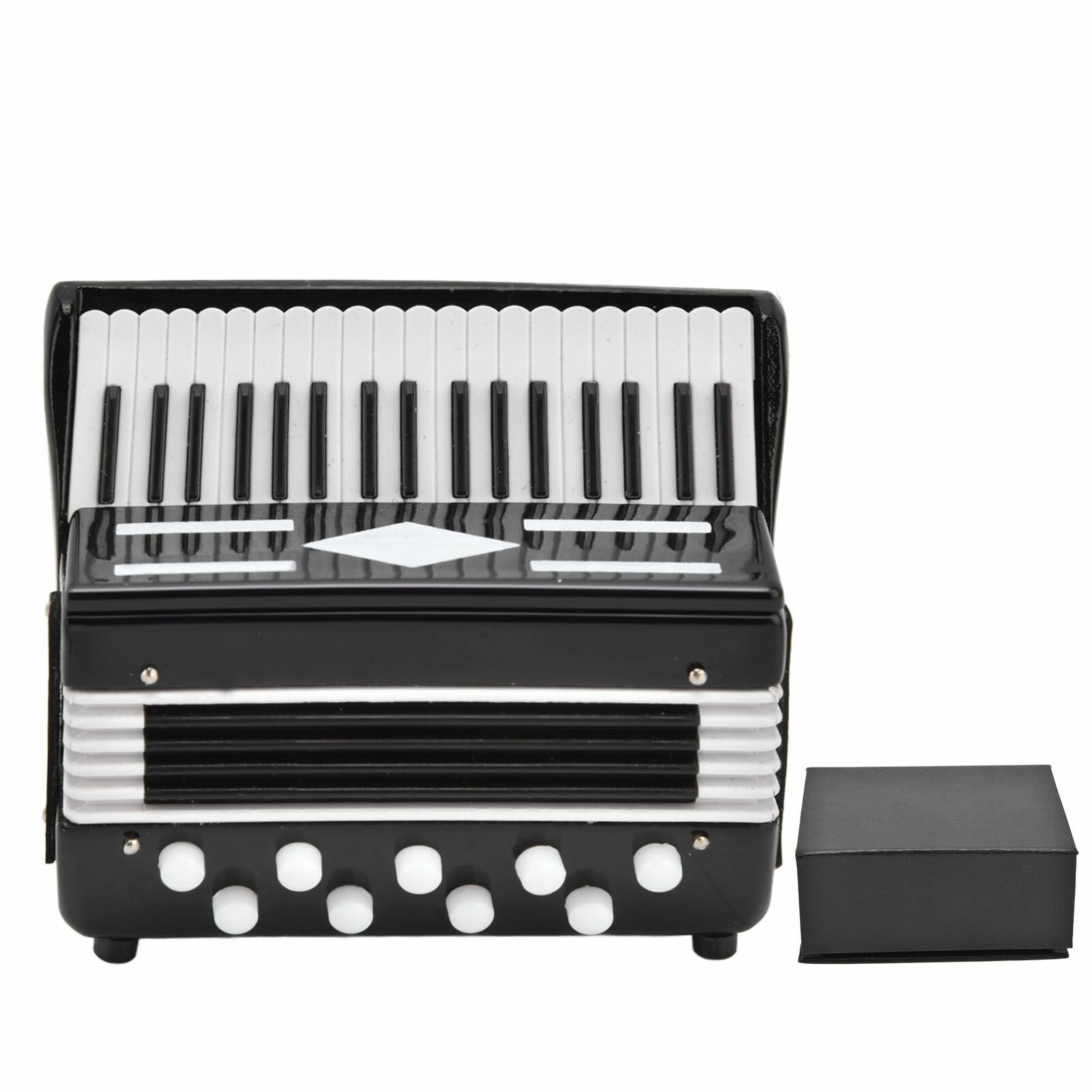 Мини-аккордеон 1:12, черный, музыкальный инструмент для кукольного домика