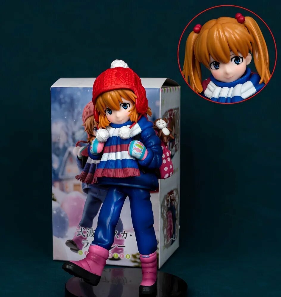 Фигурка Евангелион Аска Лэнгли / Evangelion Young Asuka Langley, сменные головы (19см)