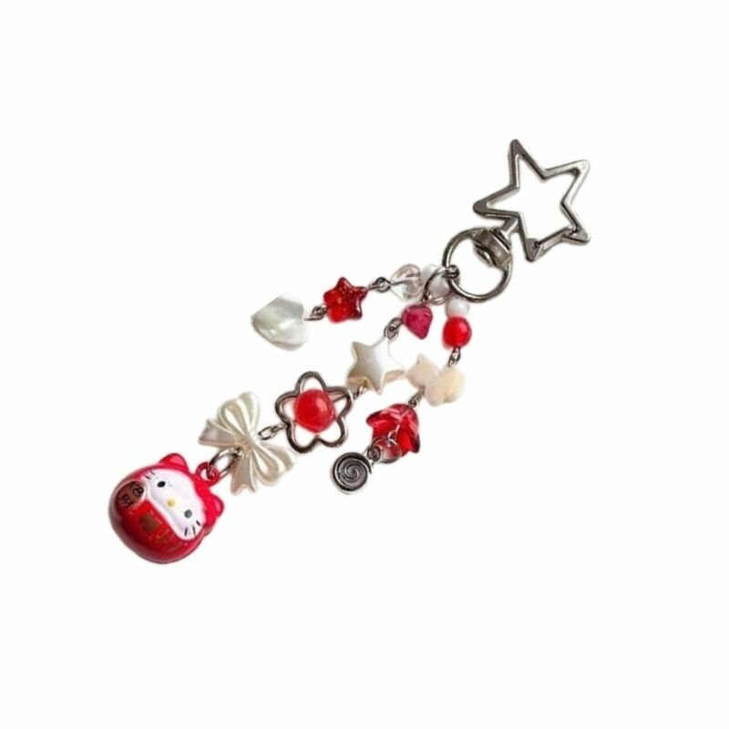 Y2K Sweet Cool Wind Lucky Cat Брелок для мобильного телефона на цепочке-Тип A