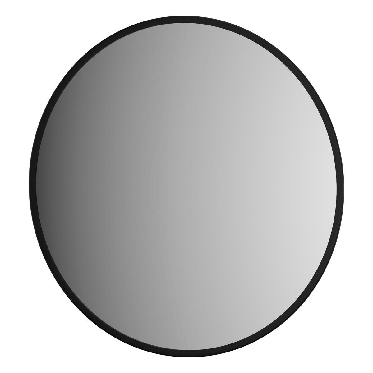 Зеркало Defesto Aura 50х50 DF 2992 с подсветкой 12W-3000K Без выключателя Теплый белый свет Черная рама