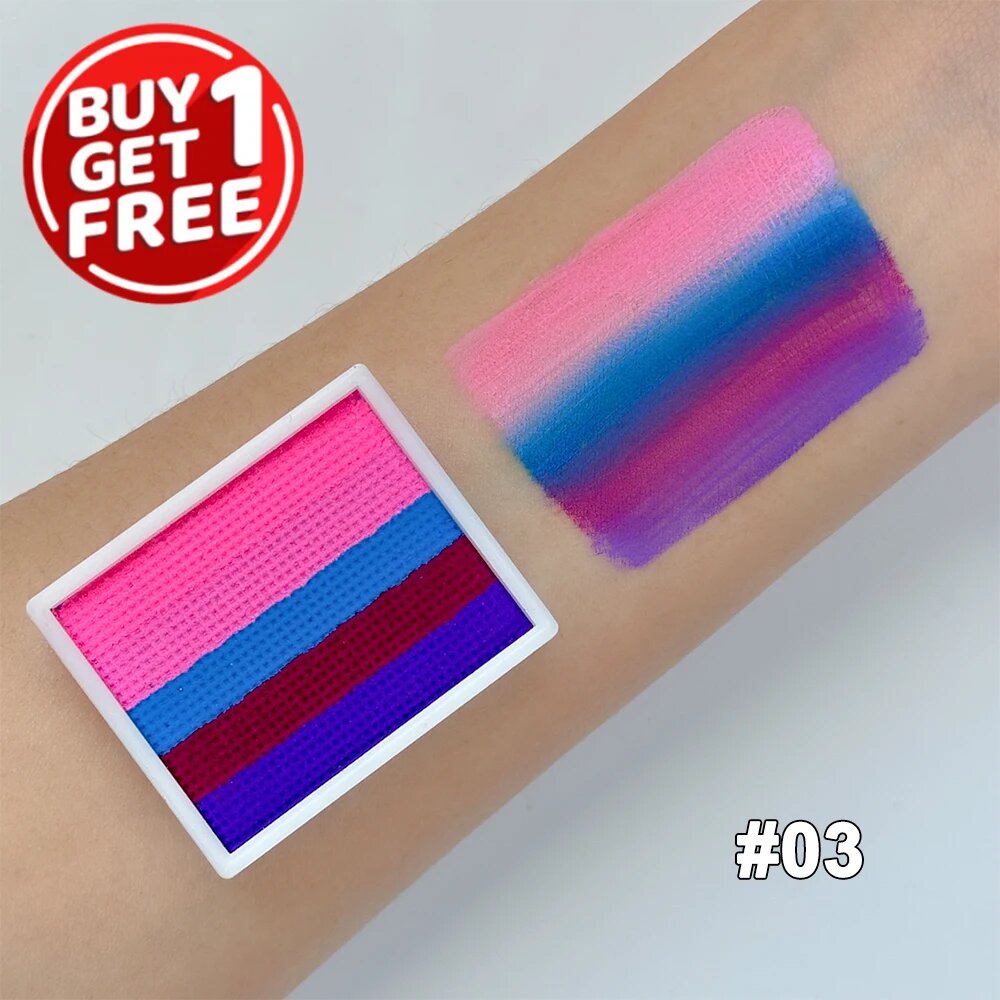 Набор Из 2 Флаконов Флуоресцентных Неоновых Аквагримов, Активируемых УФ-излучением, Для Лица И Тела, Для Маскарада, Хэллоуина