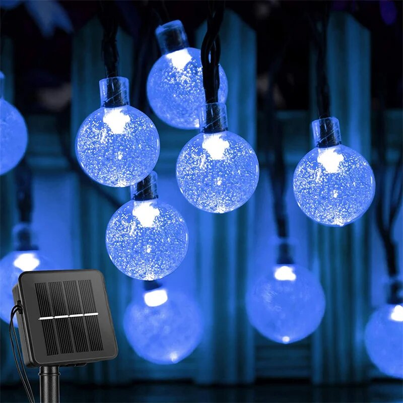 Солнечные гирлянды хрустальные шары 60 LED