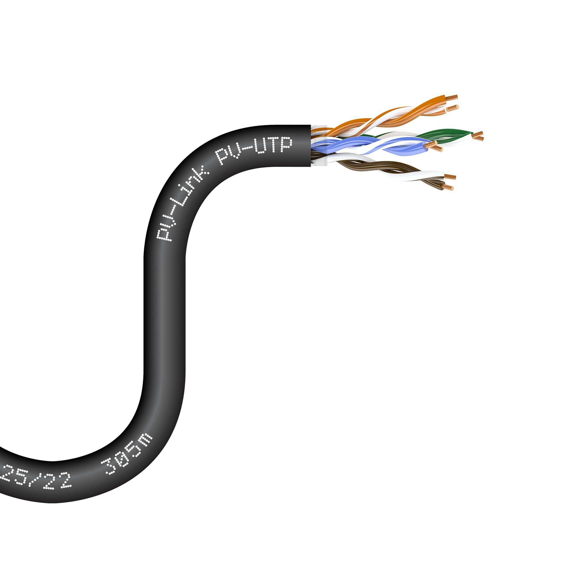 Витая пара 10 метров для внешней прокладки, PV-link PV-UTP PE
