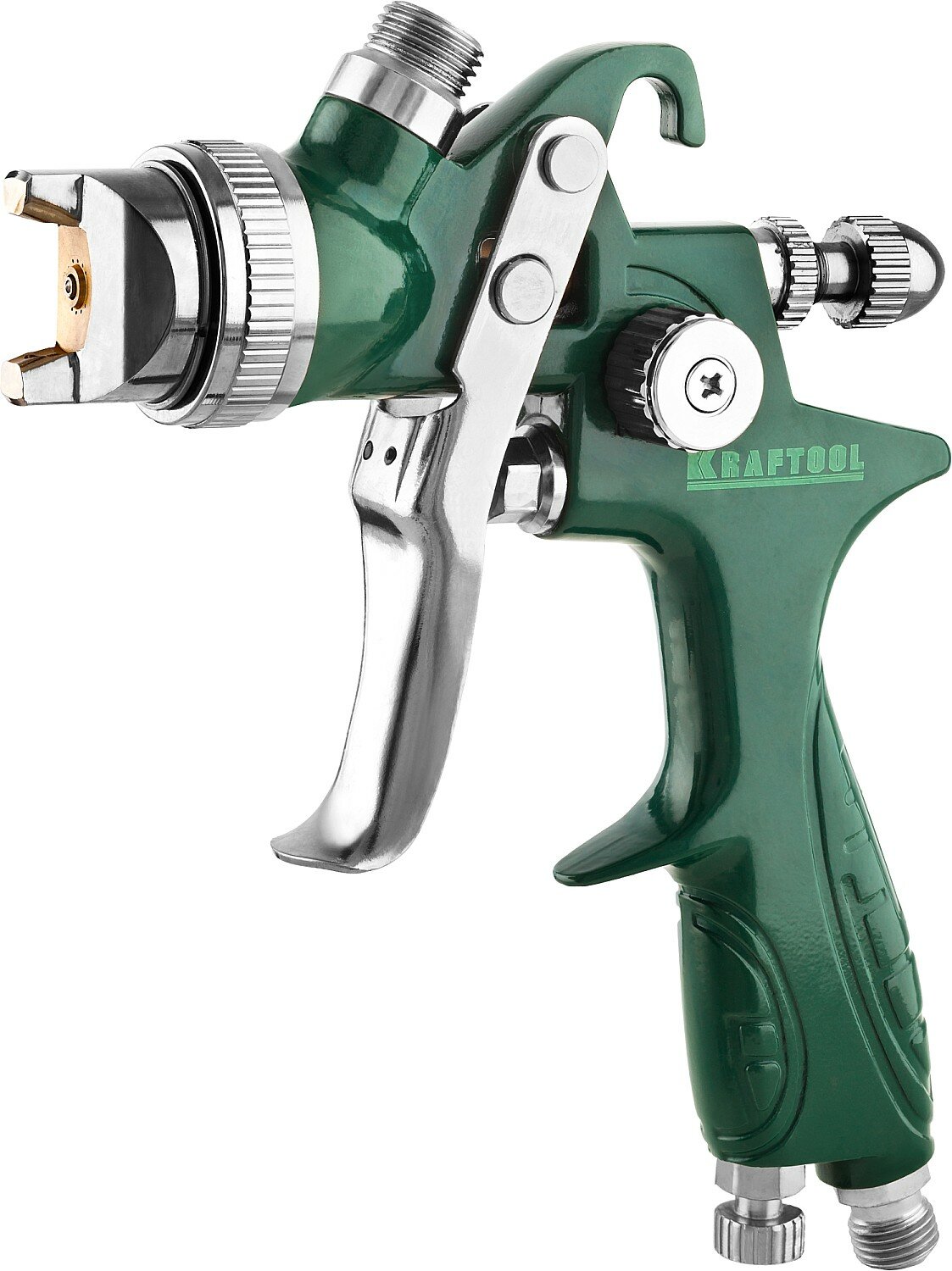 Краскопульт KRAFTOOL AirKraft, HVLP, пневматический, диаметр сопла 1.7 мм, верхний бачок