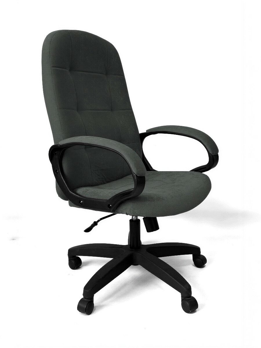 Компьютерное кресло StylChairs Пилот Софт, обивка велюр, цвет темно-серый