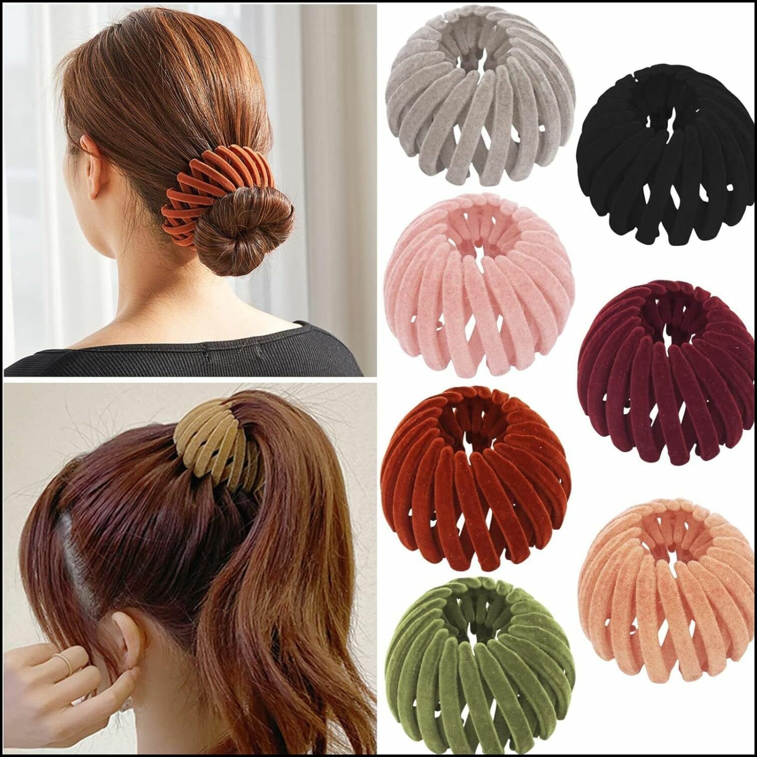 7 предметов заколок для волос в виде гнезда, аксессуары для женщин, держатели для хвоста