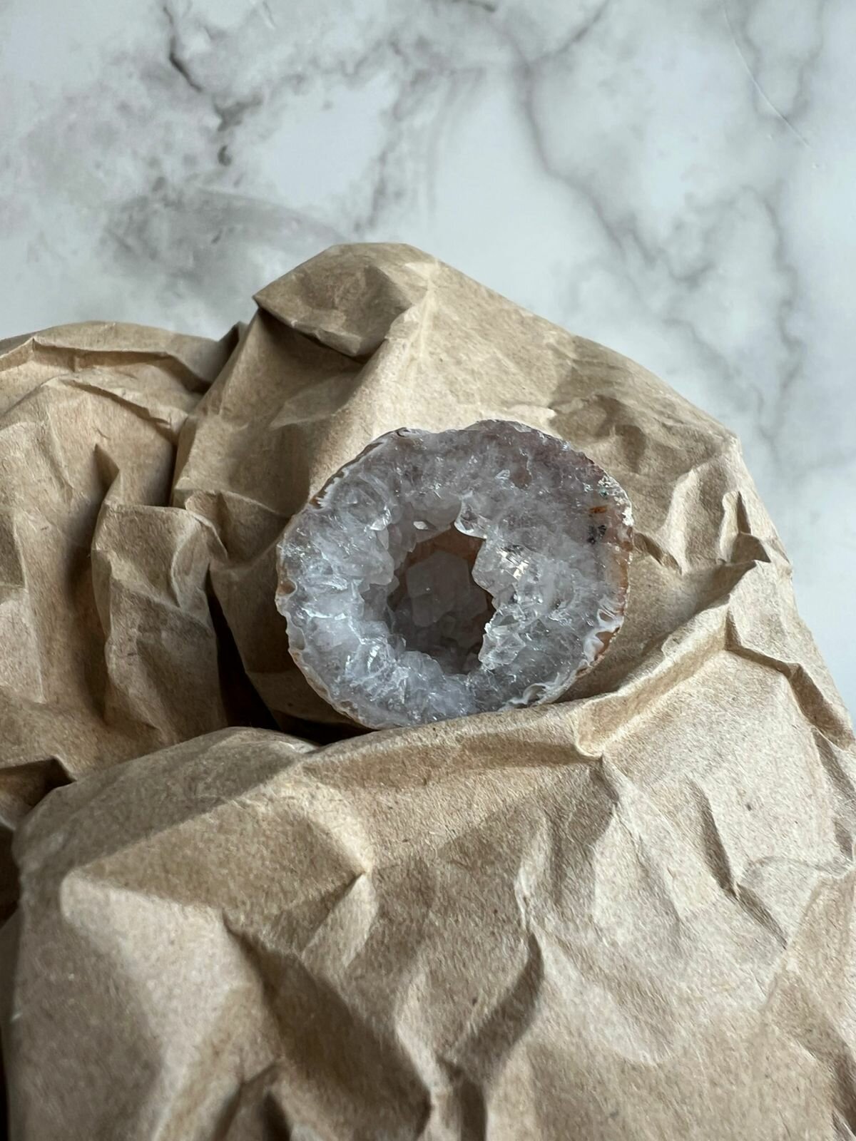 Жеода коллекционная натурального камня агат