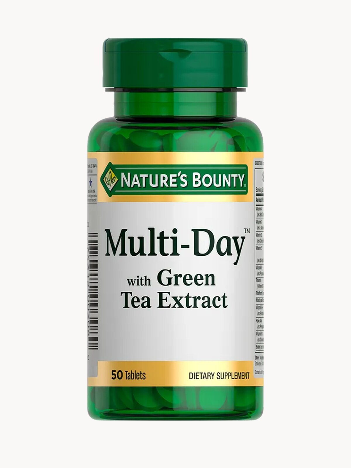 Natures Bounty, Multivitamin Multi - day с экстрактом зеленого чая, 50 таблеток