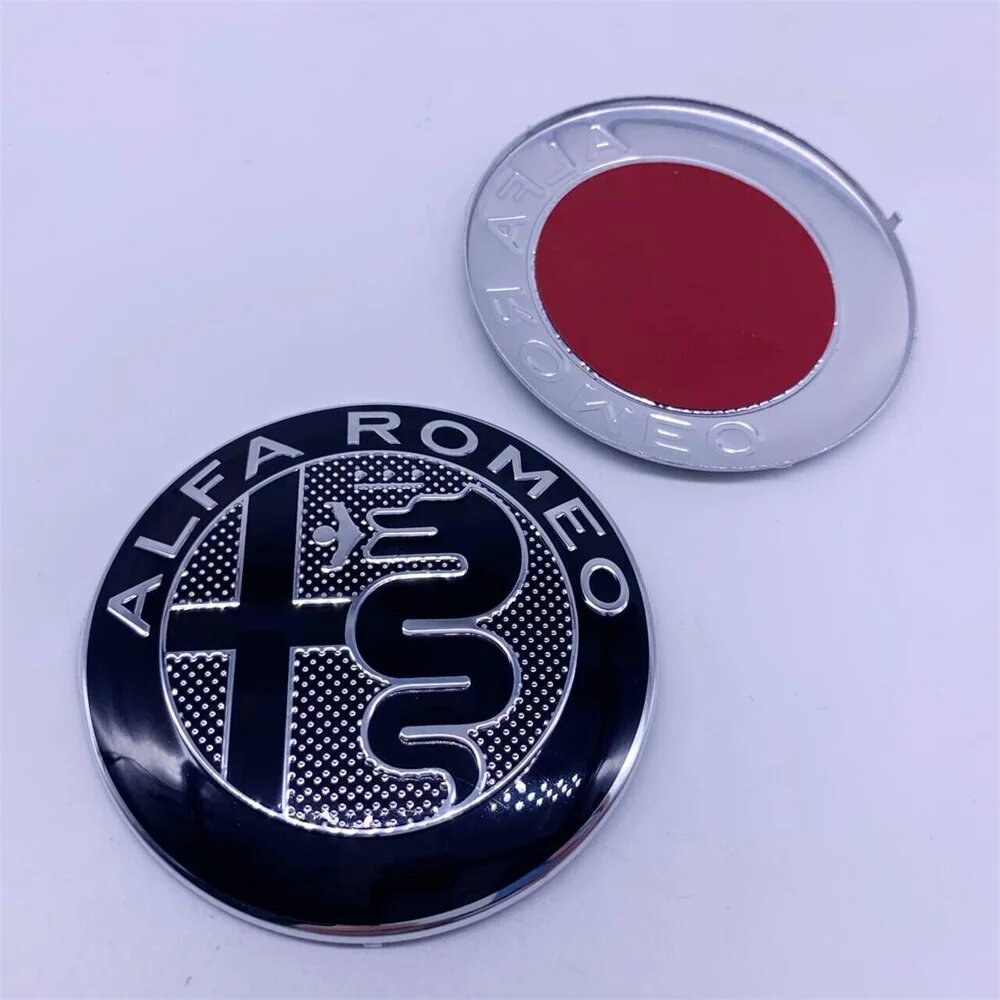 2 шт, 6 цветов для Alfa Romeo 156 166 Giulietta Stelvio 4C MITO 156 Giulia Sportiva 74 мм, эмблема переднего капота автомобиля, логотип, значок заднего багажника
