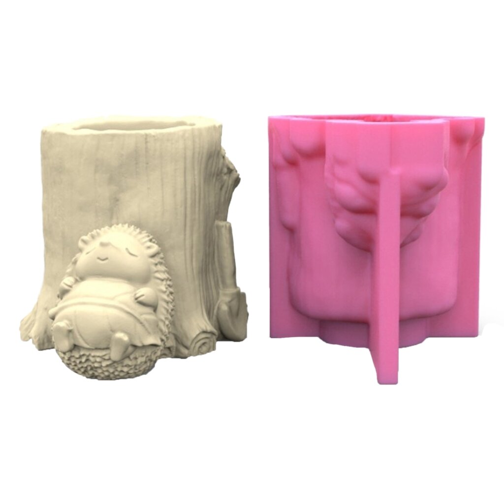 Дерево Ежик, Бетонная силиконовая форма, Сочный цветочный горшок, Цементная штукатурка