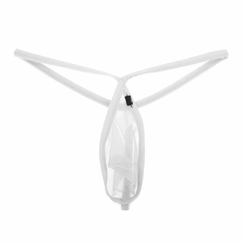 Мужские прозрачные стринги из ацетата Белый, XXL, белый