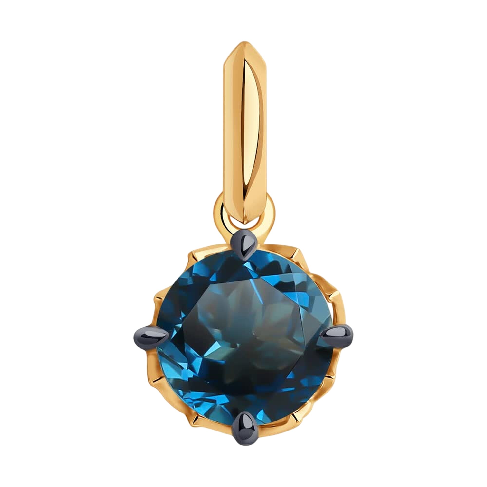 Подвеска, золото, 585 проба, топаз