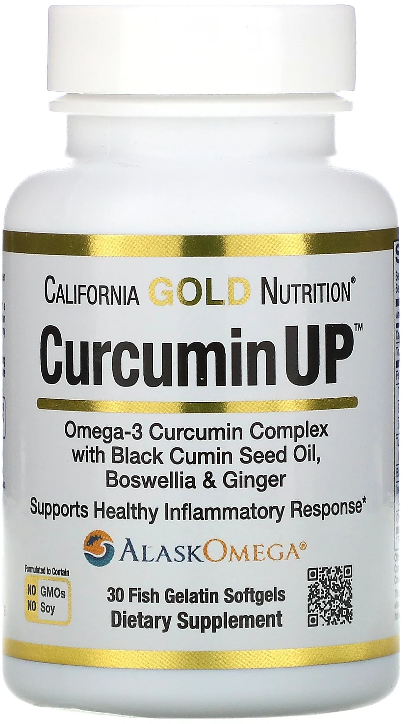 California Gold Nutrition CurcuminUP (Комплекс куркумина и омега-3) 30 капсул