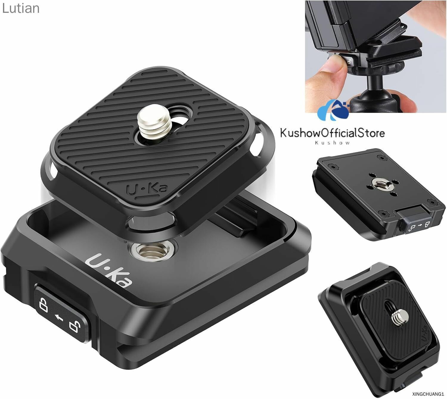 ULANZI UKA01 Комплект быстросъемных пластин, интерфейс Arcac, F38 с адаптером для штатива с резьбой 1/4 - 3/8 для Sony, Nikon, DJI, Fuji