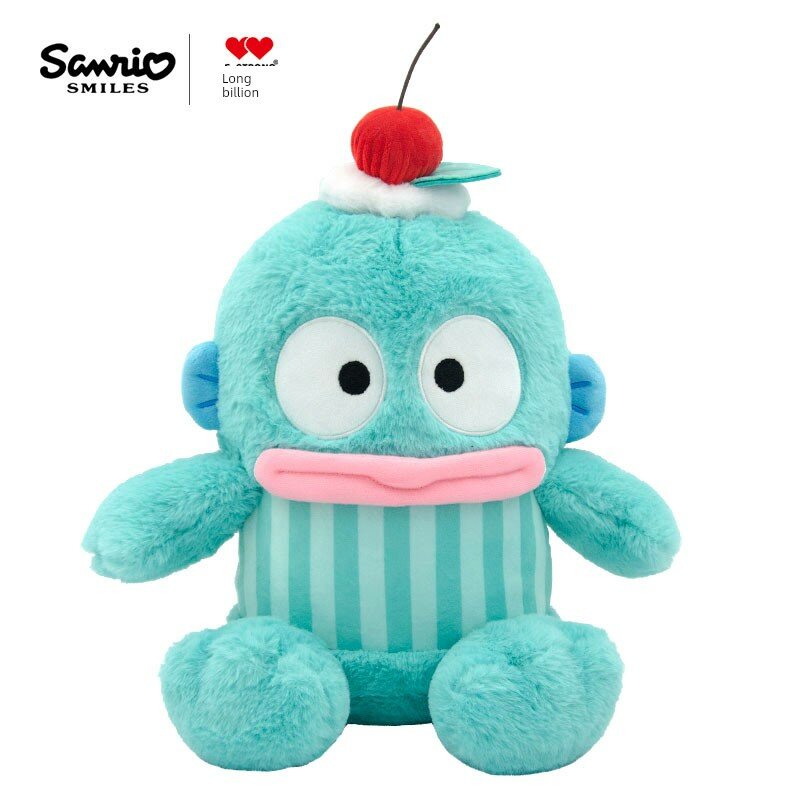 Кукла Sanrio Half Fish Man, уродливая рыба, сумка через плечо, шляпа осьминога, Хантон, мягкая игрушка-кукла, большой